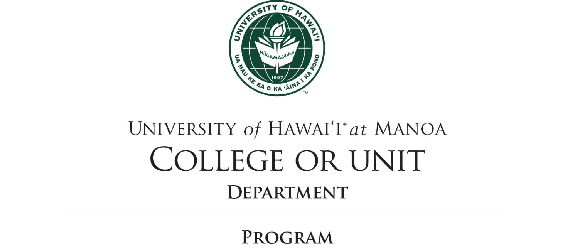 Unit Logos | University of Hawaiʻi at Mānoa